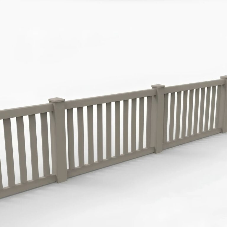 Clay Vinyl Vertical Flat Picket Fence Panel 3'x8' | Calcoast