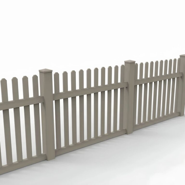 Clay Vinyl Straight Picket Fence Panel 4'x6' | Calcoast