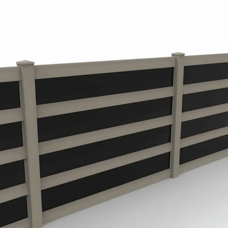 Clay Vinyl And Acrylic Privacy Fence Panel 6'x8' | Calcoast
